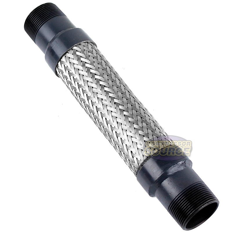 1.5 x 12 Stainless Steel Compressed Air Line Metal Flex Hose Compressor ...